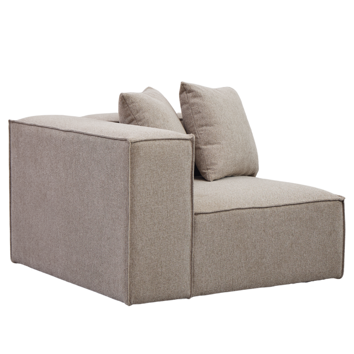 Hailey - Sitzelement für Modulsofa, Eckmodul in sand L: 100 X T: 100 X ...