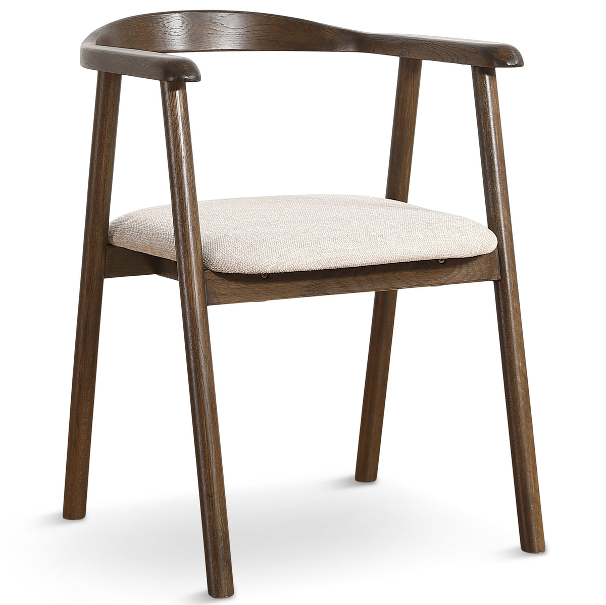 Jocelyn Esszimmerstuhl aus geräucherter Eiche mit beige gepolsterter S– nimarahome.de