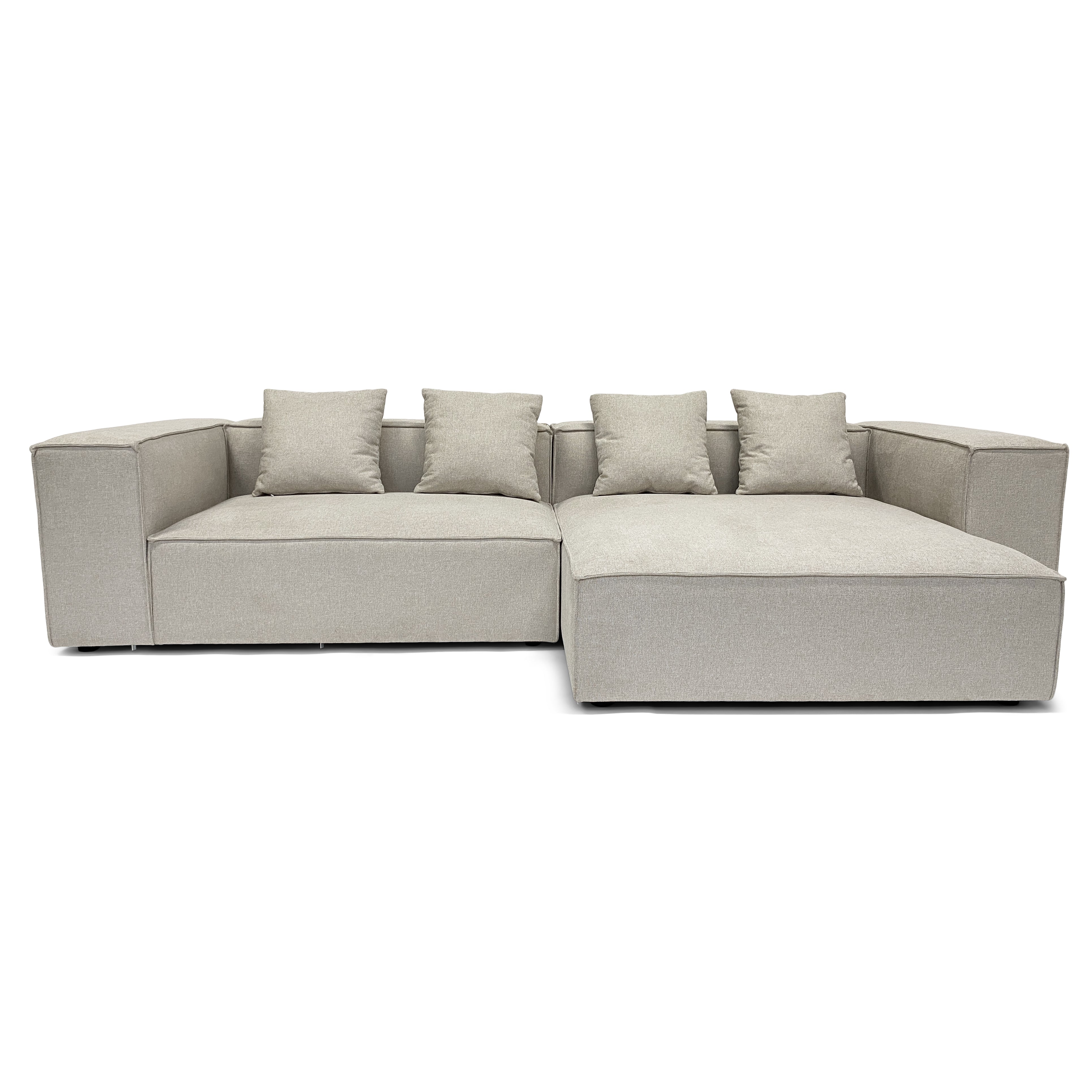 Hailey - Modulsofa mit Récamiere in Beige, 2 Elemente L: 294 X T: 147 ...