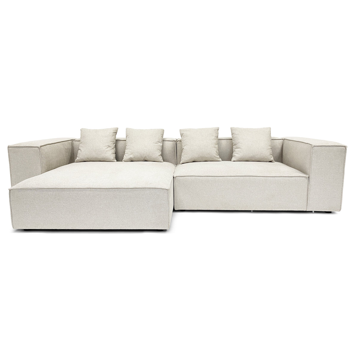 Hailey - Modulsofa mit Récamiere in Beige, 2 Elemente L: 294 X T: 148 ...
