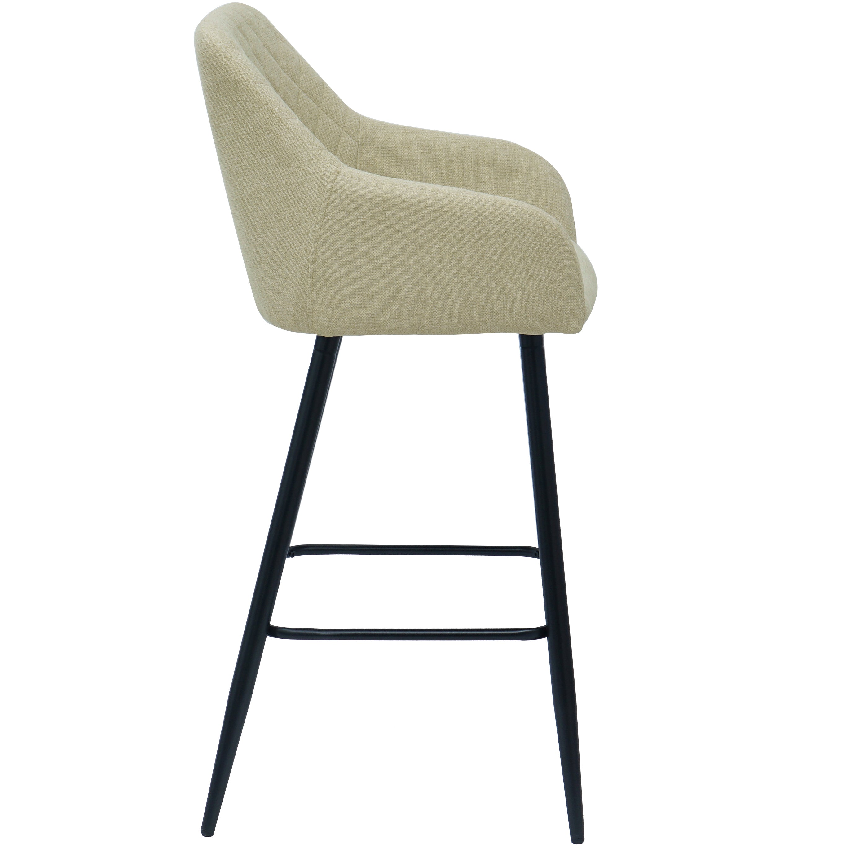 Carlo Barhocker - Beige mit Armlehnen 65 cm– nimarahome.de