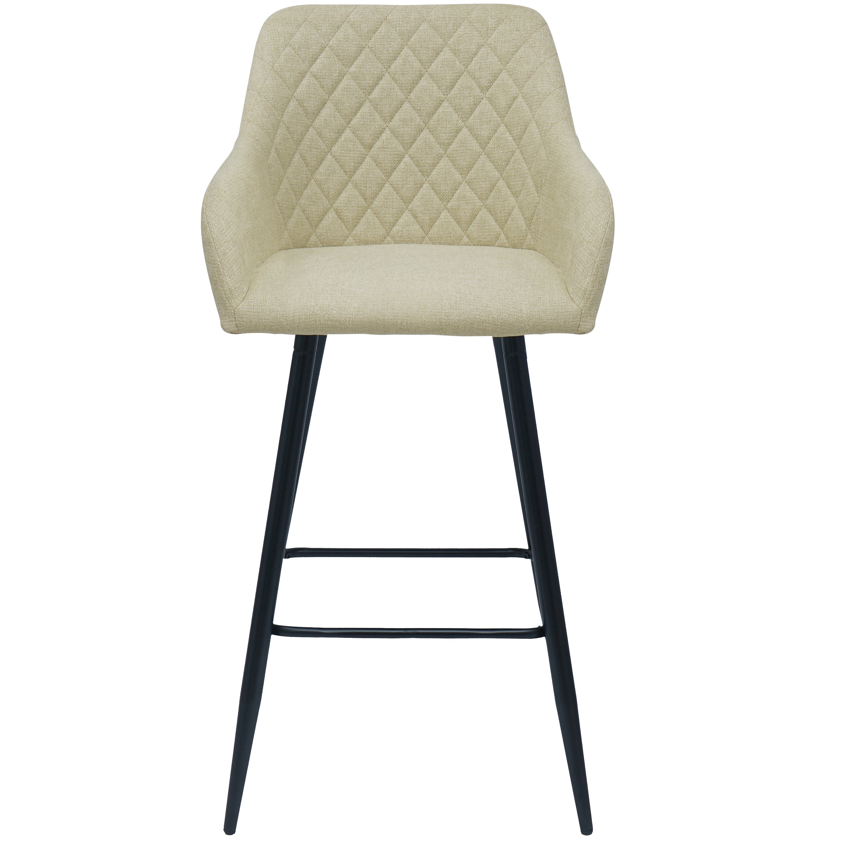 Carlo Barhocker - Beige mit Armlehnen 65 cm– nimarahome.de